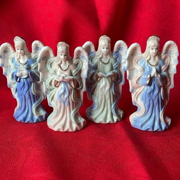 Dolgencorp inc | Holiday | Porcelain Angels Set Of 4 New Old Stock ...